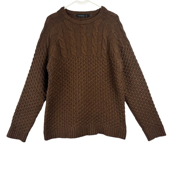 Cedar Wood State | Sweaters | Cedar Wood State Brown Cable Knit Wool ...
